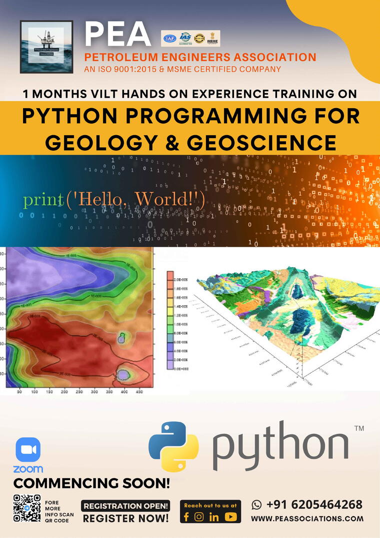 Team PEA Present 1 Month VILT Hands On Experience Training On Python Programming For Geology ...